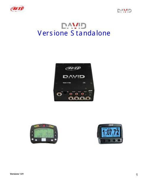 Manuale utente - DaVid standalone ver. 1.01 - AIM Racing Data Power