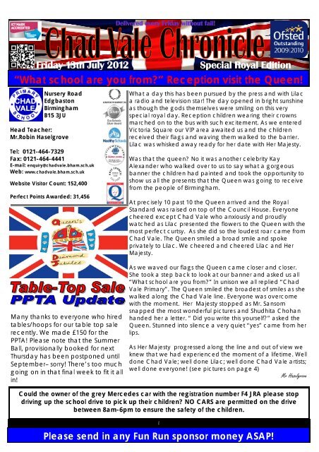 Friday 13th July 2012 - chad vale primary school