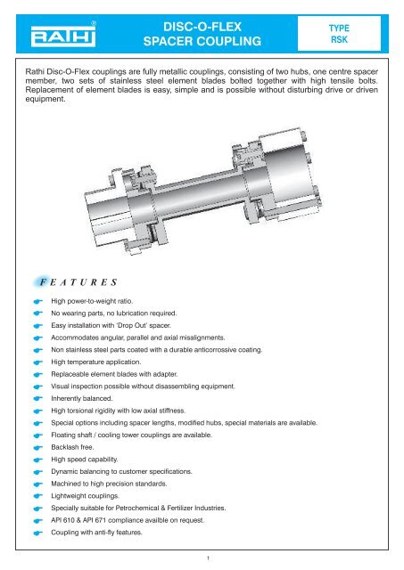 disc-o-flex spacer type - rsk m.cdr - Rathi Transpower Pvt. Ltd.