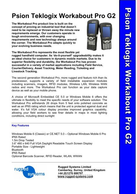 Psion Teklogix Workabout Pro G2 - Rugged Systems