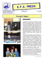 Principal's Report - Korumburra Primary School