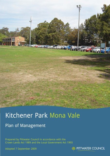 Kitchener Park Plan of Management - Pittwater Council - NSW ...
