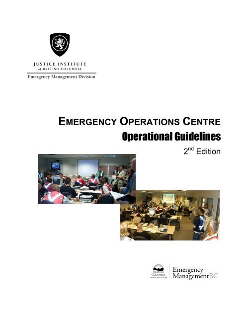 (EOC) Operational Guidelines - Emergency Management BC