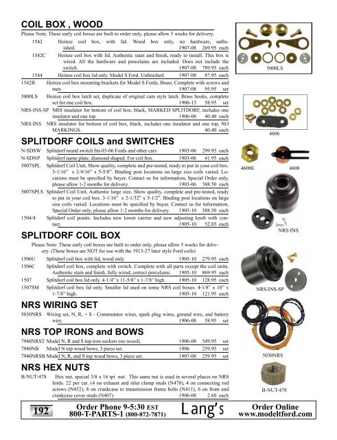Model T Parts Catalog - Catalog Library