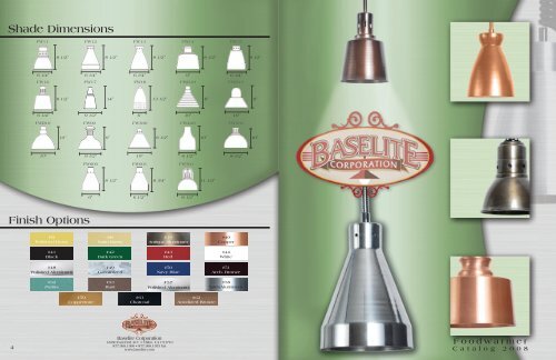 Baselite Lighting Finishes | Shelly Lighting