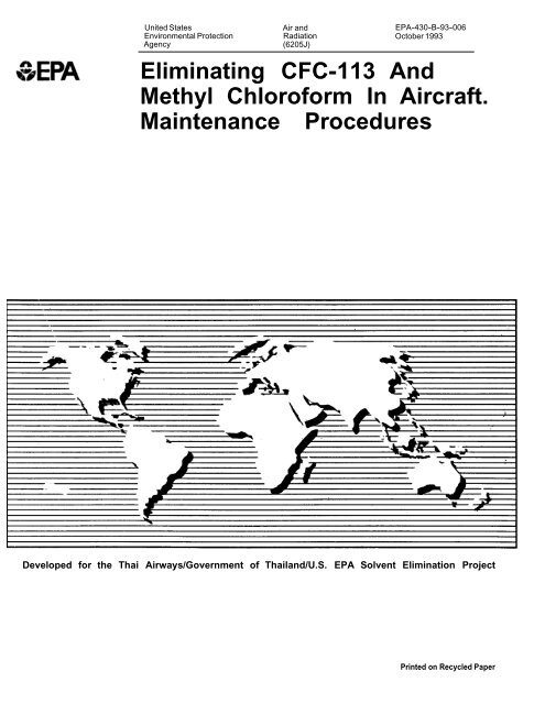 Eliminating CFC-113 and Methyl Chloroform in Aircraft - P2 InfoHouse