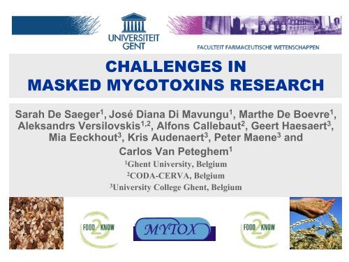 challenges in masked mycotoxins research - International Life ...
