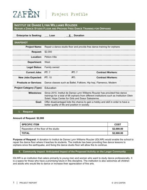 INSTITUT DE DANSE LYNN WILLIAMS ROUZIER