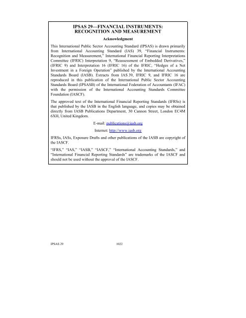 ipsas 29—financial instruments: recognition and measurement - IFAC