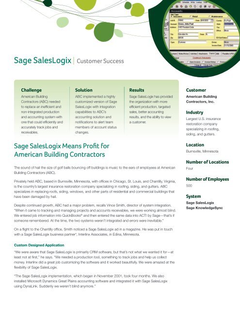 Sage SalesLogix | Customer Success - CRM Strategy