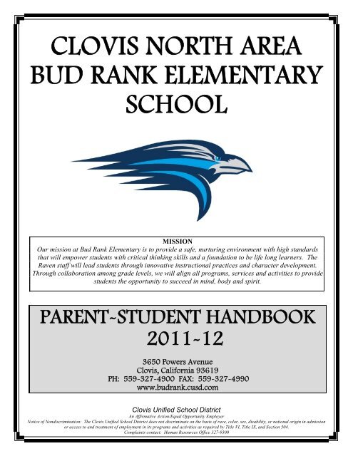 BR Ravens Rock! - Bud Rank Elementary School - Clovis Unified ...
