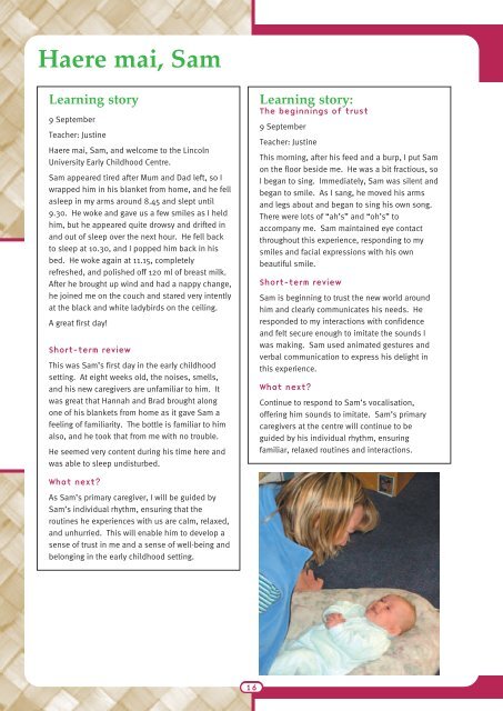 Haere mai, Sam Learning story - ECE Educate - Early Childhood