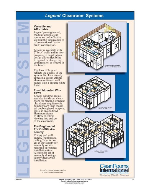Legend Cleanroom Systems - Clean Rooms International, Inc.