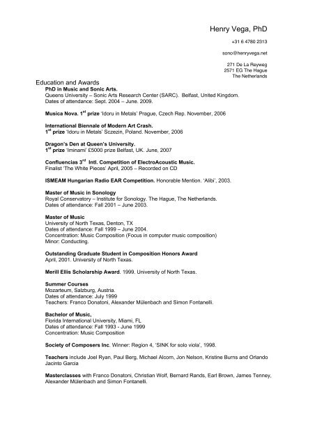 cv : : . pdf - Henry Vega