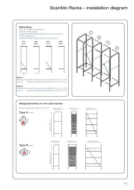 Mounting Max. 30 supports