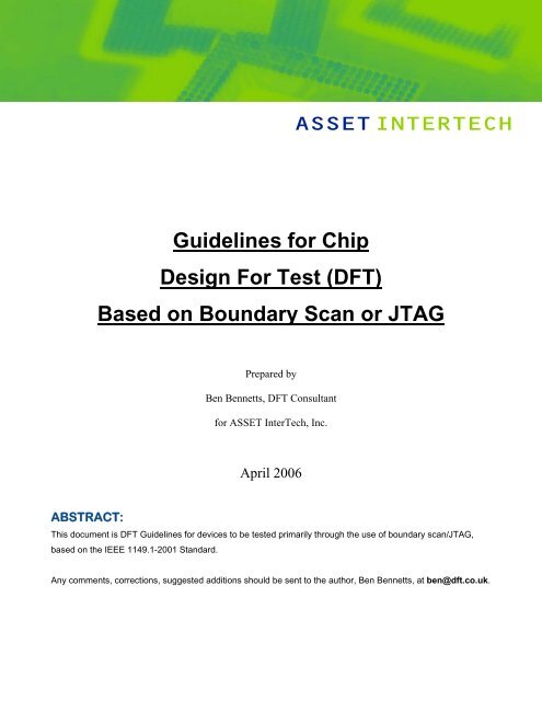 Guidelines for Chip - ASSET InterTech, Inc.