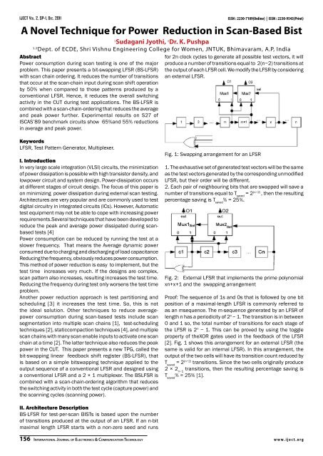 A Novel Technique For Power Reduction In Scan Based Bist