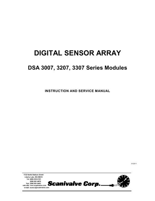 DIGITAL SENSOR ARRAY DSA 3007, 3207, 3307 Series Modules