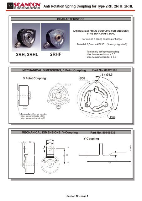 Anti Rotation Spring Coupling - Scancon