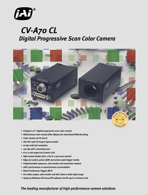 Digital Progressive Scan Color Camera CV-A70 CL - JAI A/S