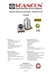 SCANCON A/S ABSOLUTE ROTARY ENCODER ... - DJ Stork Drives