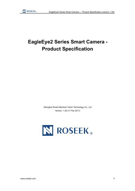EagleEye2 Series Smart Camera - Product Specification