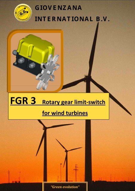 GIOVENZANA INTERNATIONAL B.V. FGR 3 Rotary gear limit-switch ...