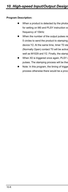 DVP-PLC Application Examples of Programming ... - Delta Electronics