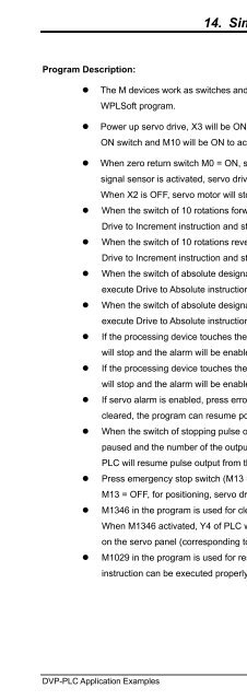 DVP-PLC Application Examples of Programming ... - Delta Electronics