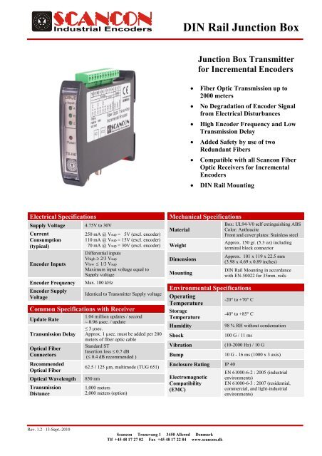DIN Rail Junction Box - Scancon