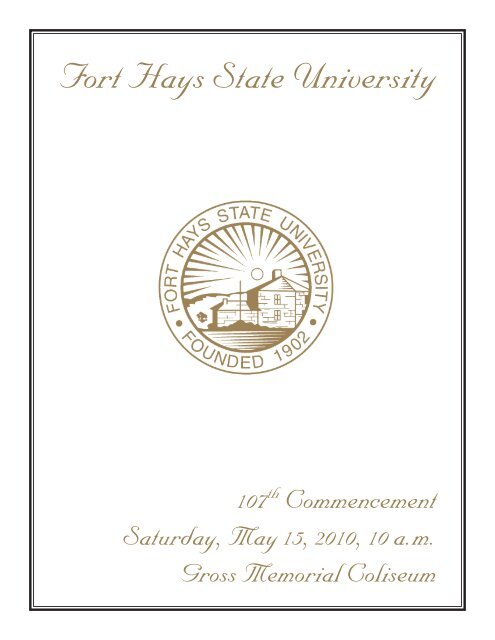 Download the 2010 FHSU Commencement Program, 107th Edition