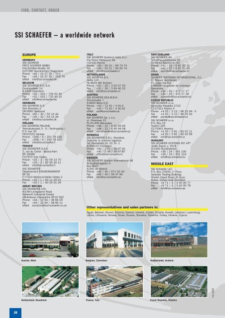 SSI SCHAEFER – a worldwide network - SSI SCHÄFER
