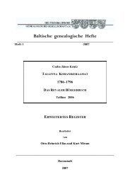 BALTISCHE GENEALOGISCHE HEFTE - DBGG