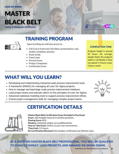 Master Black Belt Course Overview