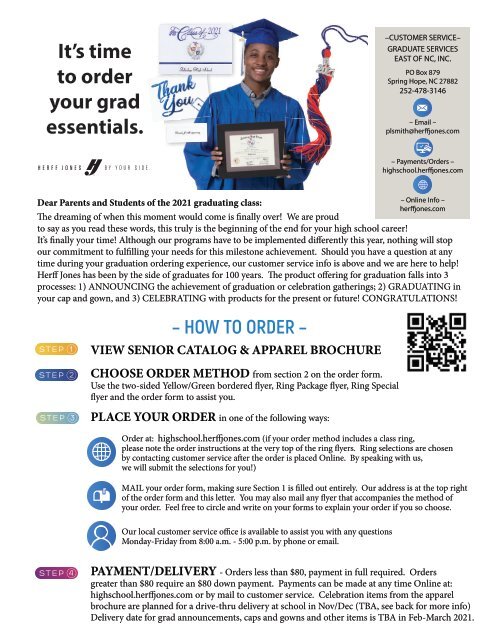 SENIOR GRADUATION PACKET - CLAYTON HIGH SCHOOL- CLASS OF 2021