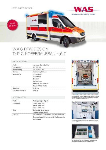 W.A.S RTW DESiGN Typ C koFFERAUFBAU 4,6 T - Wietmarscher ...