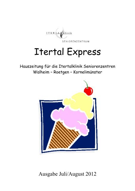 Itertal Express Juli/August 2012 - Itertalklinik Seniorenzentrum