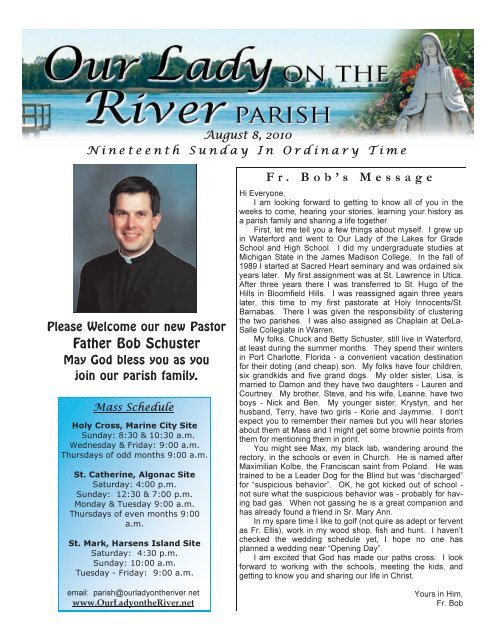 Father Bob Schuster - Our Lady on the River