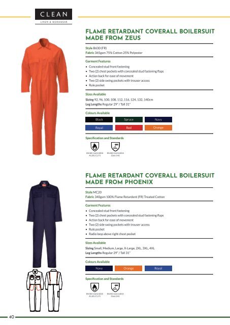 WORKWEAR FLAME RETARDANT