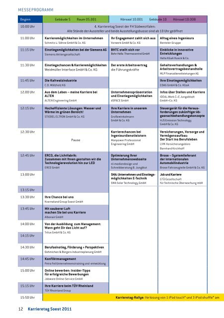 MESSEPRoGRAMM MESSEPRoGRA