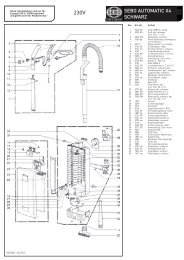 Spare parts list SEBO AUTOMATIC XP2