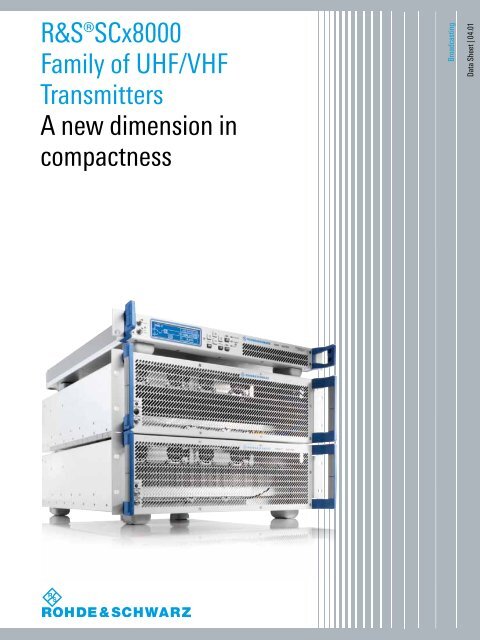 R&S SCx8000 Family of UHF/VHF Transmitters - Rohde & Schwarz