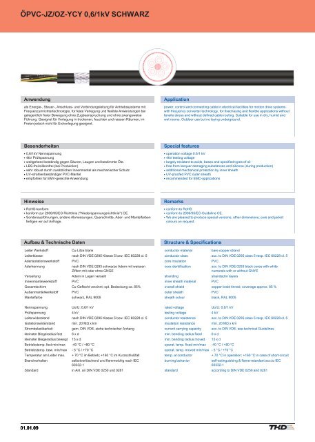 ÖPVC-JZ/OZ-YCY 0,6/1kV SCHWARZ - TKD KABEL GmbH