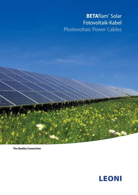 BETAflam® Solar - LEONI Business Unit Wind & Solar Power