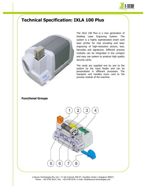 Technical Specification: IXLA 100 Plus - e-Secure Technologies