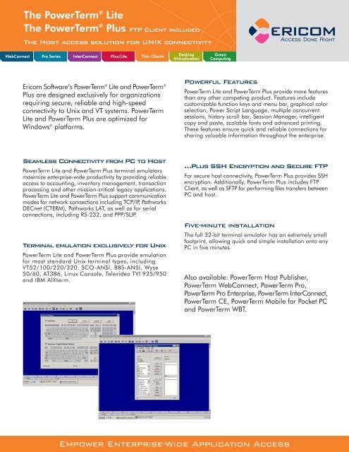 PowerTerm Plus - Ericom