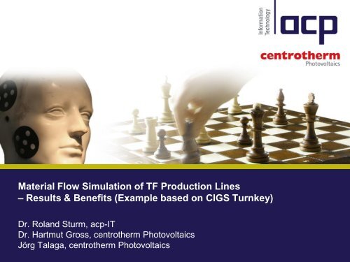 Material Flow Simulation of TF Production Lines. Results - AnyLogic