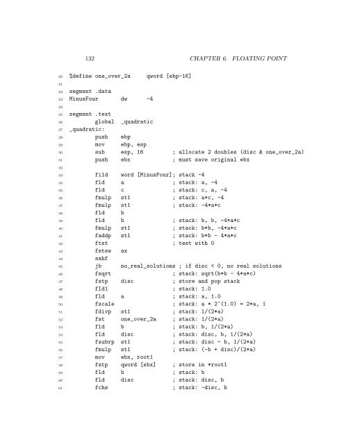 132 CHAPTER 6. FLOATING P