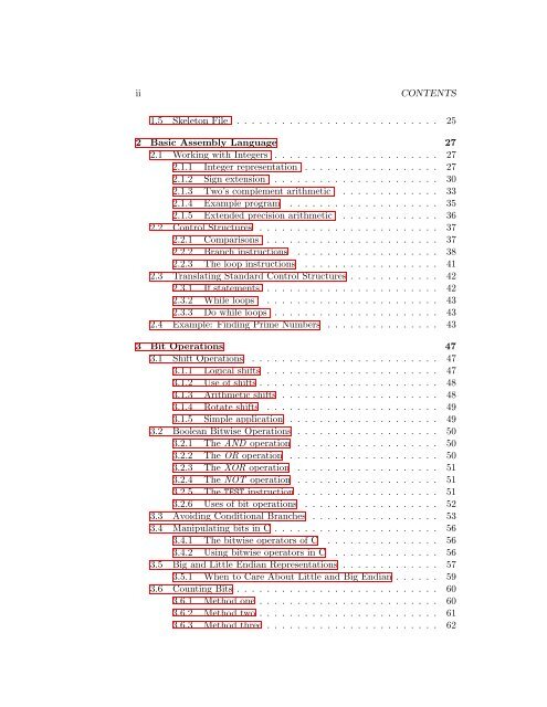 ii CONTENTS 1.5 Skeleton