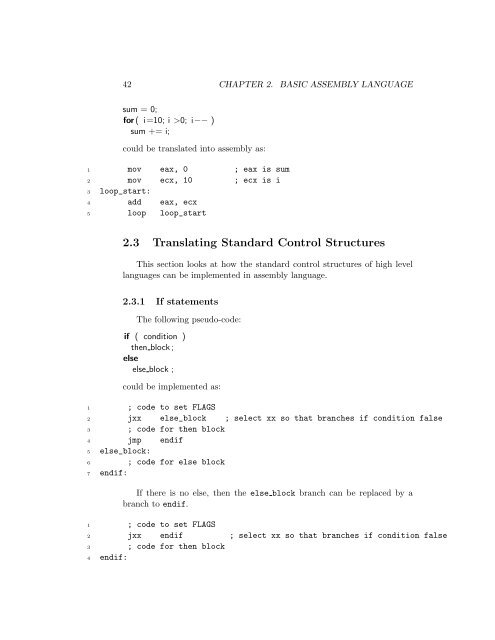 42 Chapter 2. Basic Assem